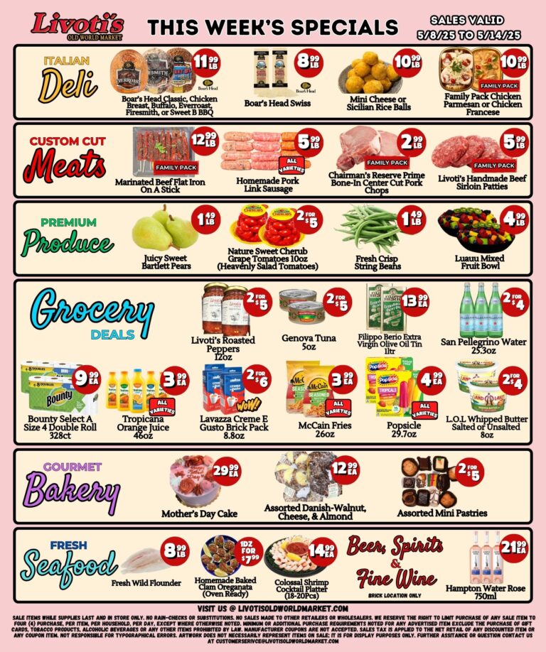 Italian Groceries on Sale in NJ | Weekly Sales | Livoti's